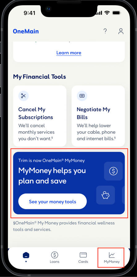 Logging in to OneMain MyMoney through OneMain Financial account ...